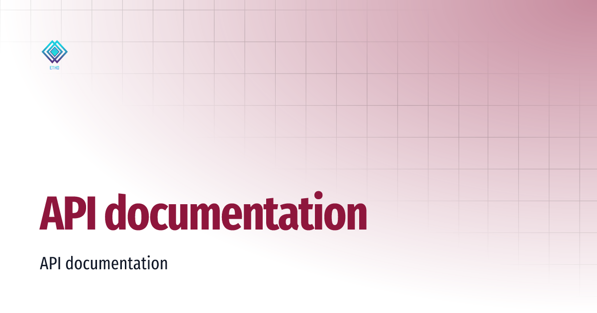 API documentation | Etho Protocol